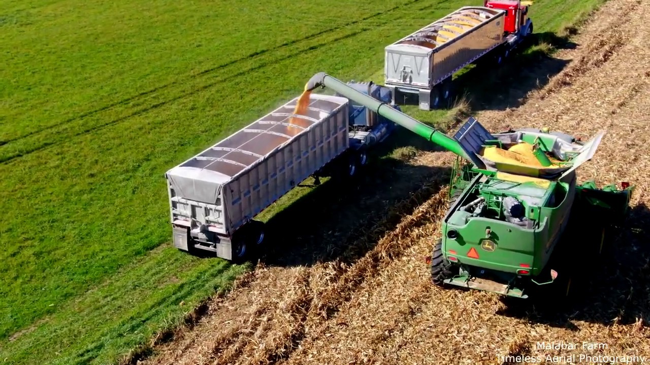 Corn harvest at Malabar Farm State Park 4K Drone footage - YouTube