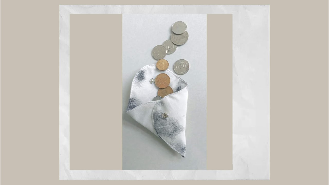 DIY Triangle Folding Pouch I Coin Purse DIY I Mini Coin Pouch - YouTube