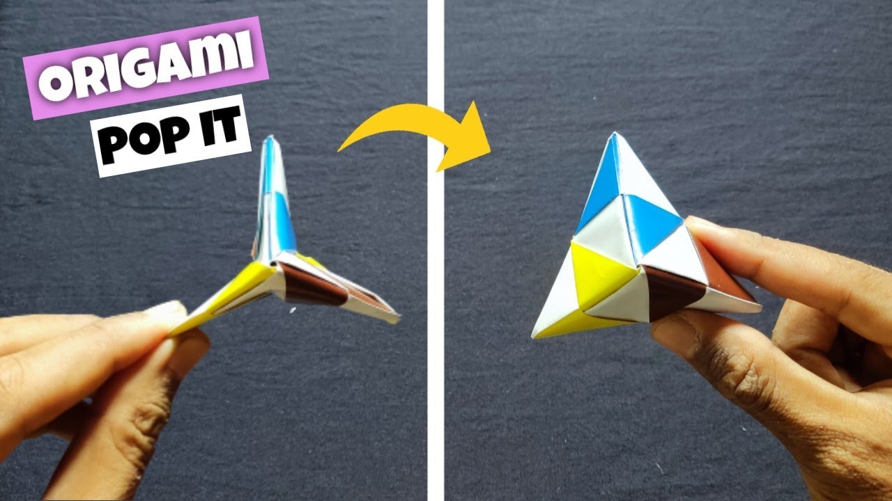 Easy Origami Pop It Fidgets. Funny Moving PAPER TOYS - How To Make ...