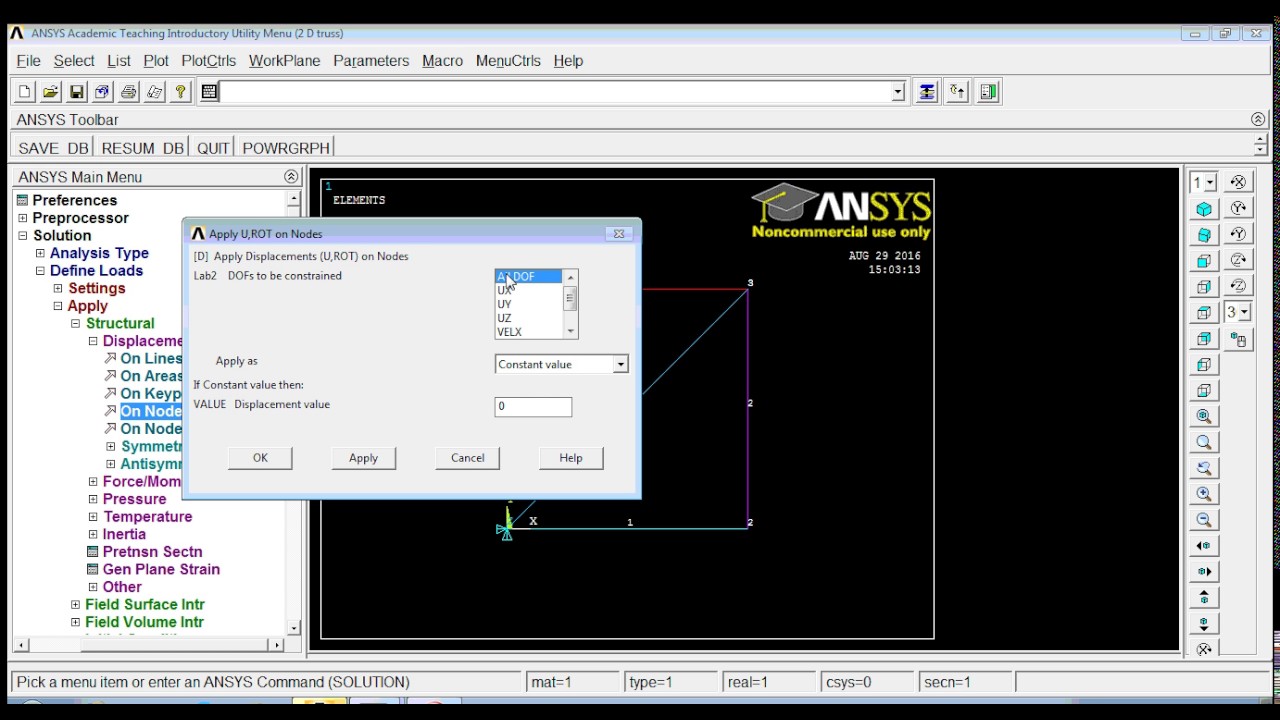 Tutorial 2 D Truss Analysis using ANSYS - YouTube