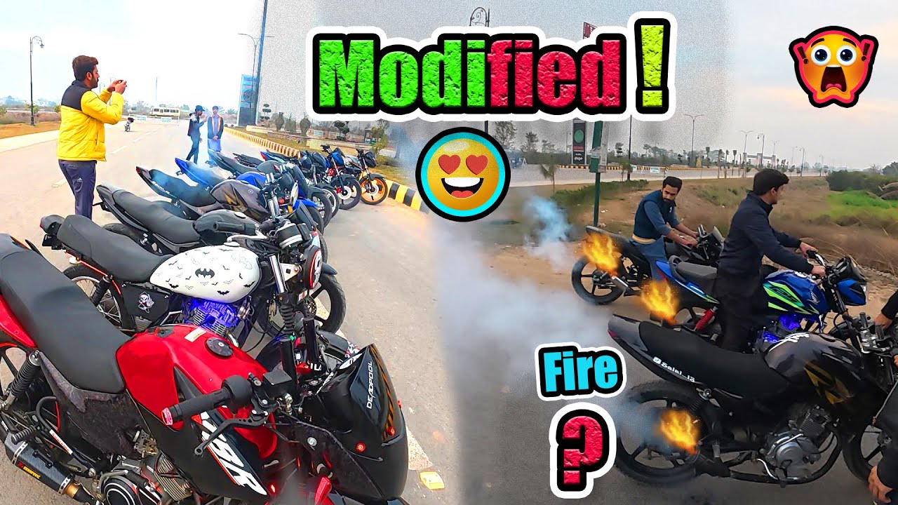 🔥Meet Modified Bikes in my City 😍 ️Sargodha Bikers x Modified Ybr 125😲😱 ...