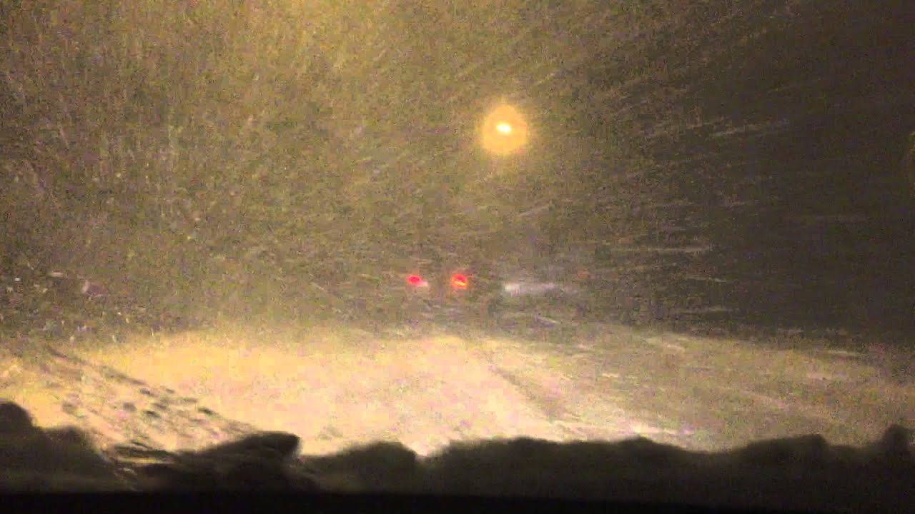 Driving in Whiteout in Hamburg 1-9-2015 - YouTube