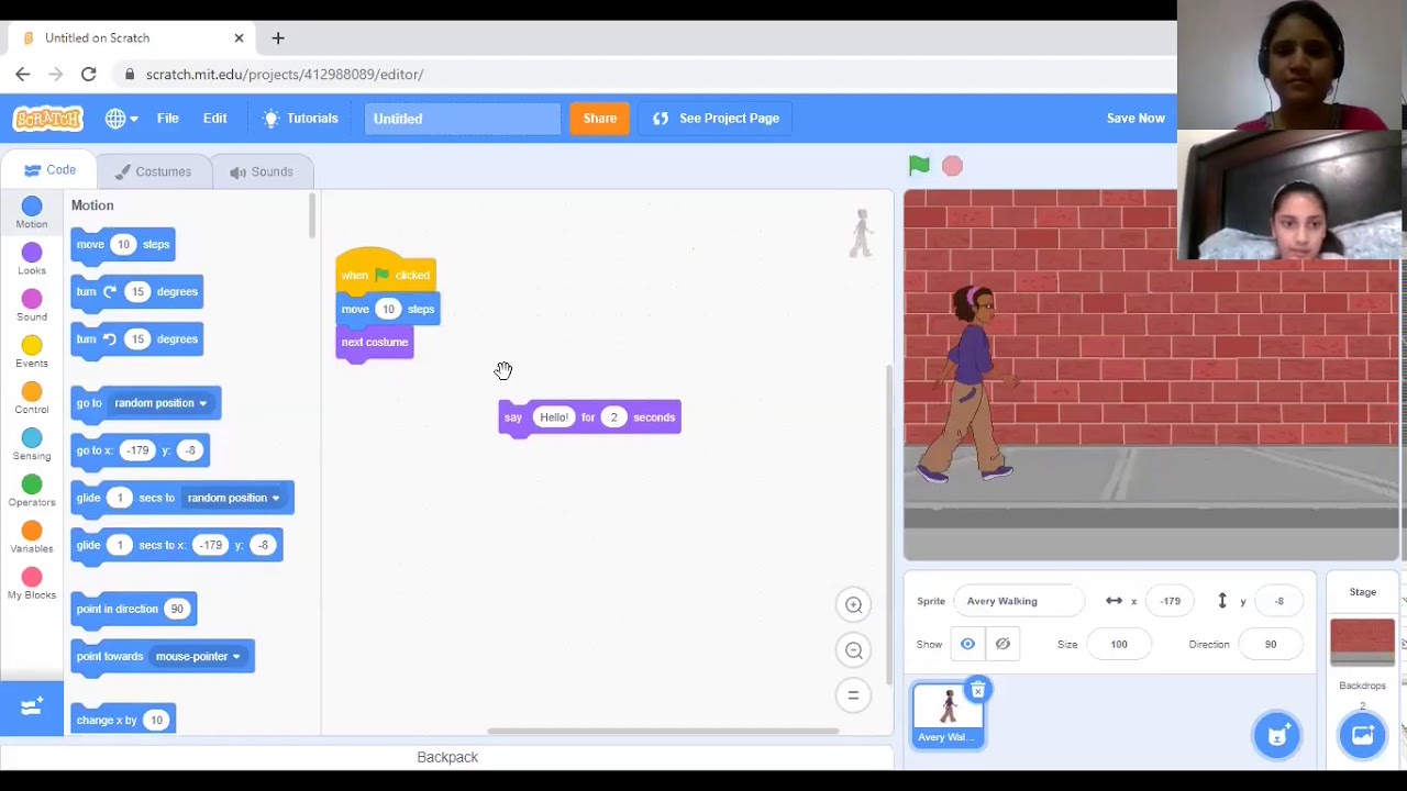 Activity 6 Avery Walk and Speak in Scratch - YouTube
