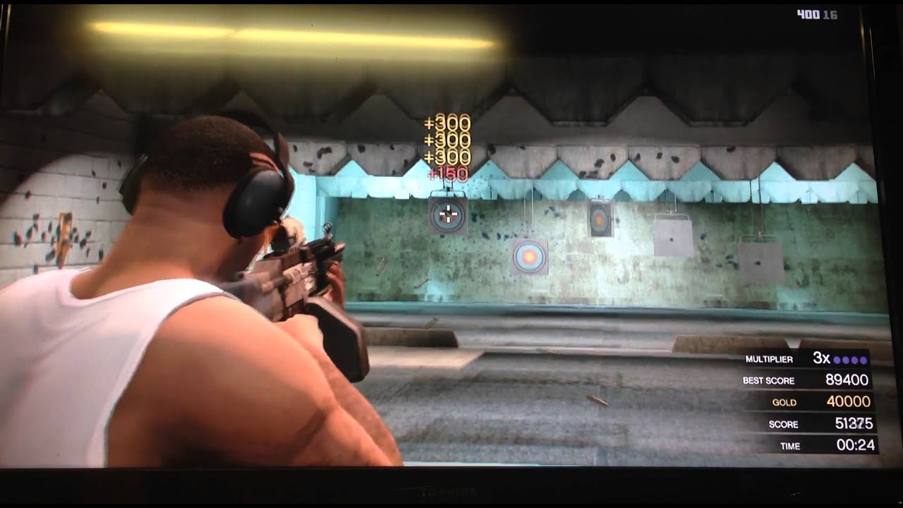 GTA 5 shooting range - Light Machine Guns - 3rd place leaderboard - YouTube