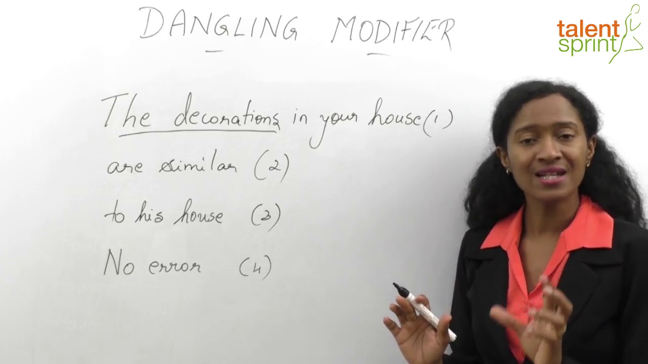 Dangling Modifier | Grammar | English Language | TalentSprint Aptitude ...