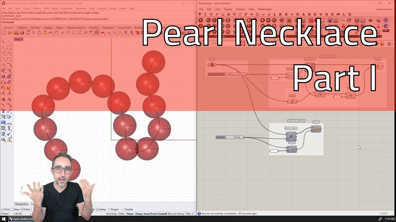 Algorithmic Modeling #3.1: Pearl Necklace - YouTube