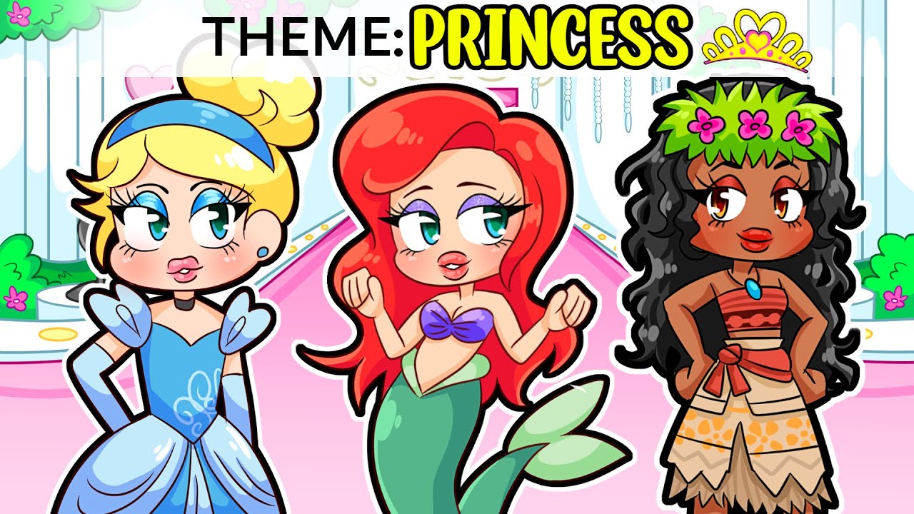 Doing ICONIC DISNEY PRINCESS Themes in DRESS to IMPRESS.. - YouTube