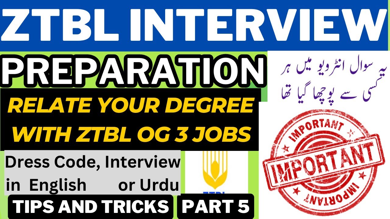 Officer Grade-III interview Preparation | ztbl interview questions ...