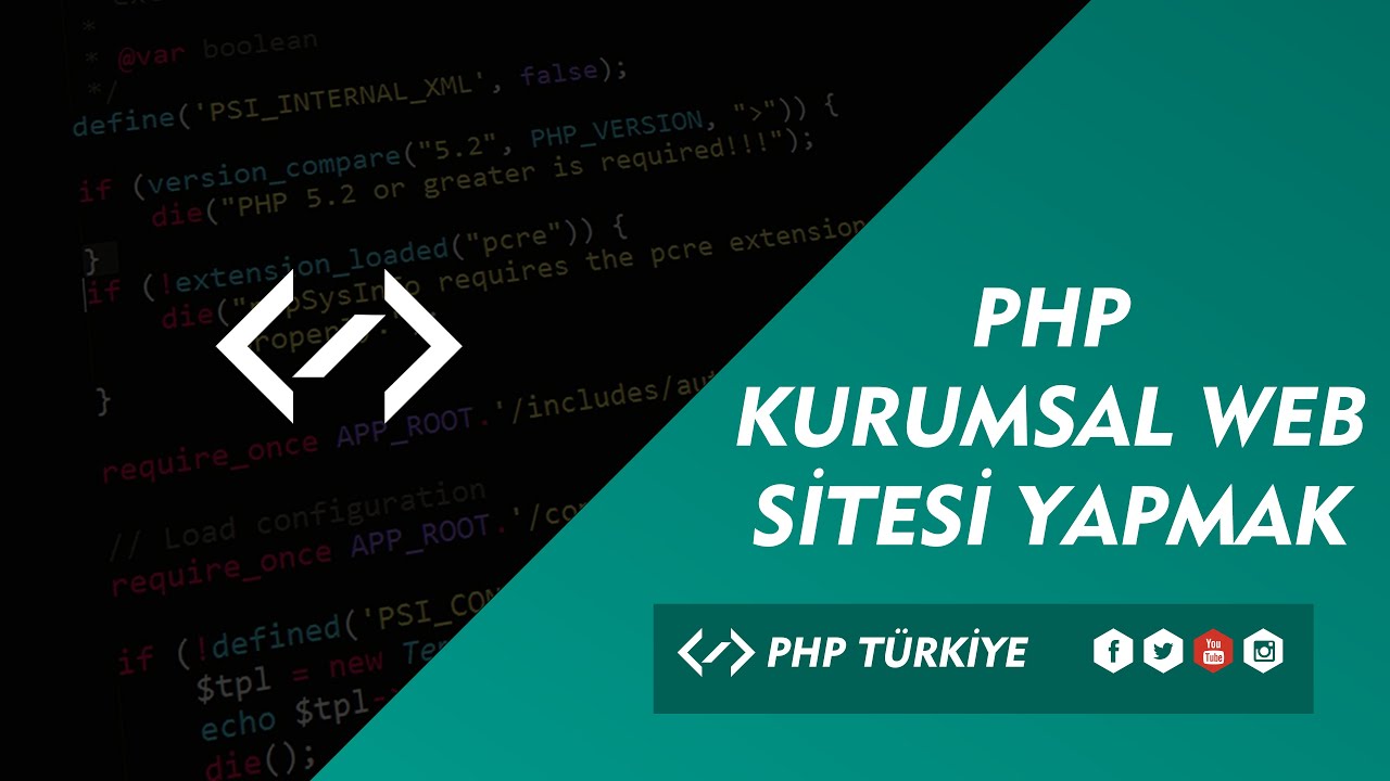 PHP Dersleri - PHP İle Kurumsal Site Yapmak - Ders 7 - YouTube