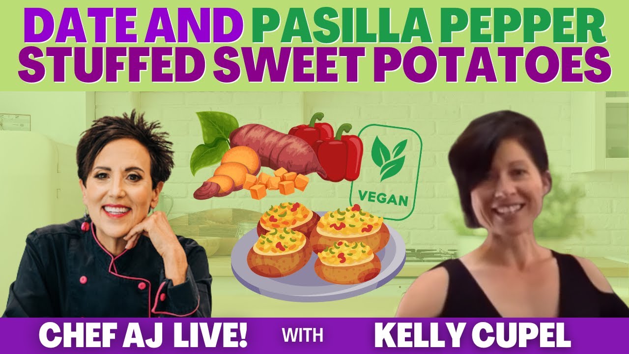 Data & Pasilla Pepper Stuffed Sweet Potatoes | CHEF AJ LIVE! with Kelly ...