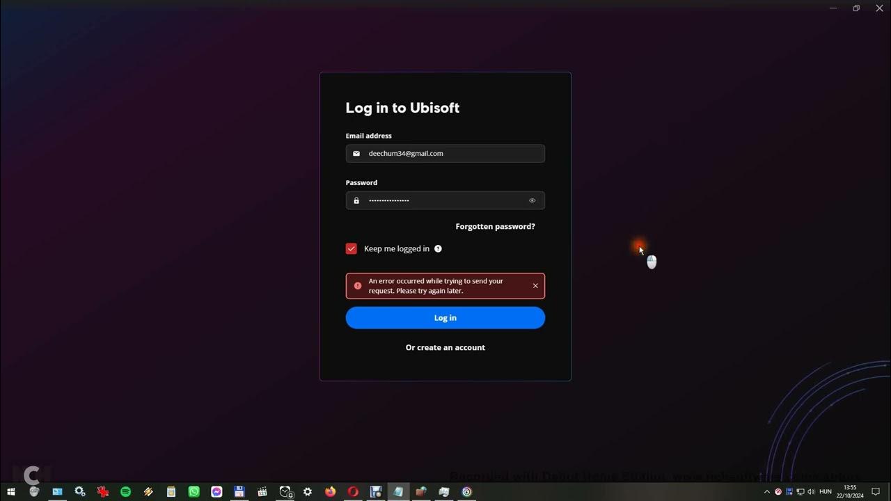 Ubisoft g launcher An error occurred while trying to send your request. Please try again later ...