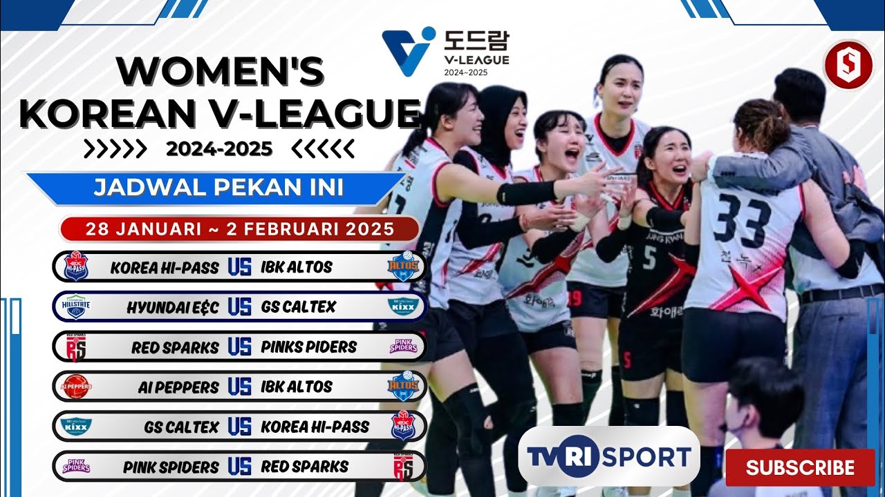 🔴 Jadwal Liga Voli Korea Pekan Ini | Round 4 | Red Sparks vs Pink Spiders - YouTube