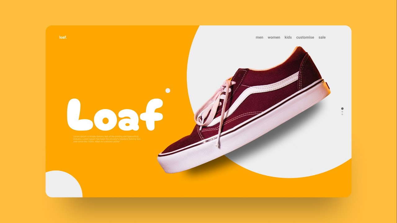 Shoe Website UI Design using Figma and Adobe Photoshop - Time lapse ...