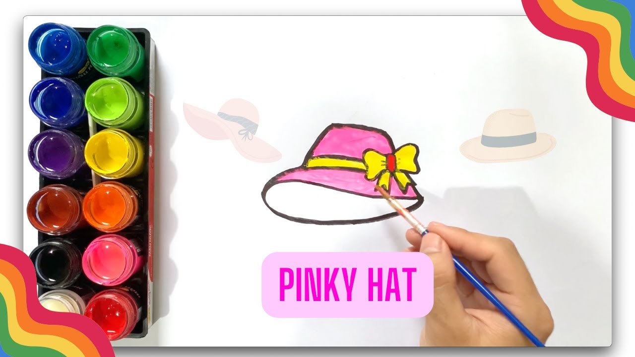 How to draw a pinky Hat || Learn to draw a Hat step by step || Kun Art ...