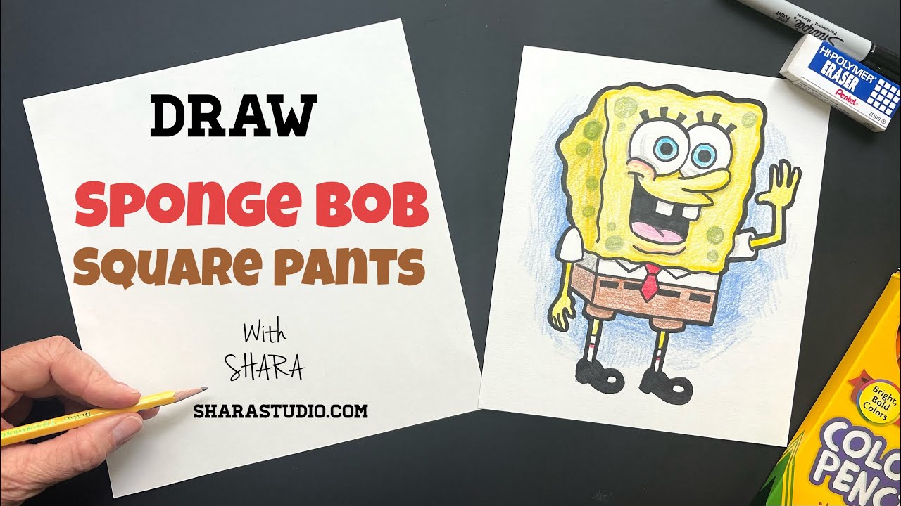 How to draw sponge bob square pants - YouTube