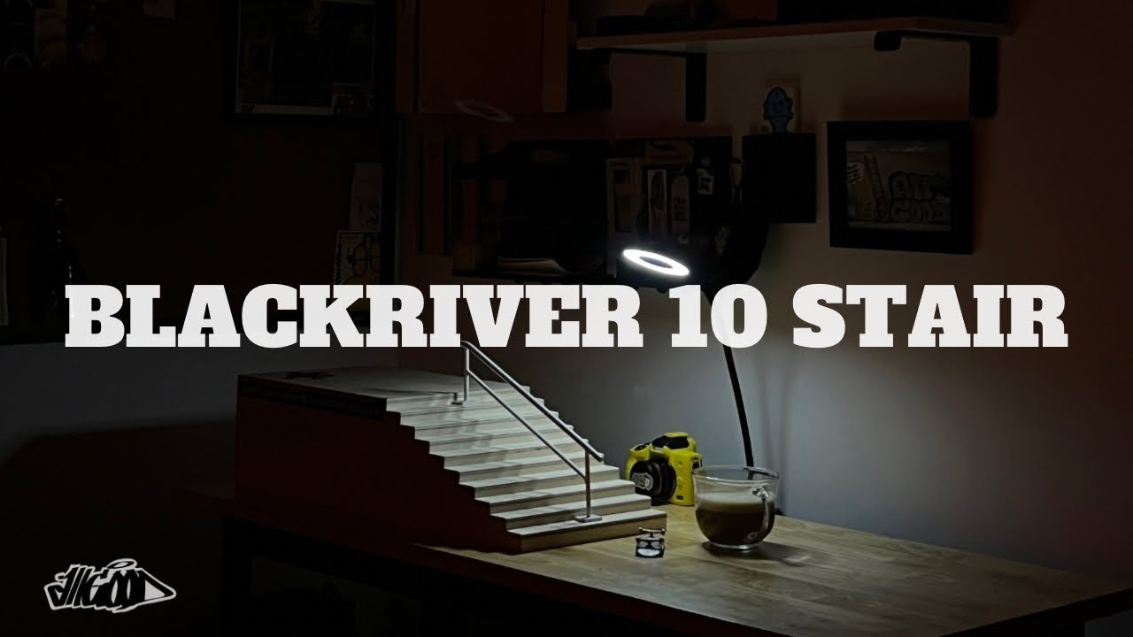 New fingerboard obstacle (Blackriver 10 stair) - YouTube