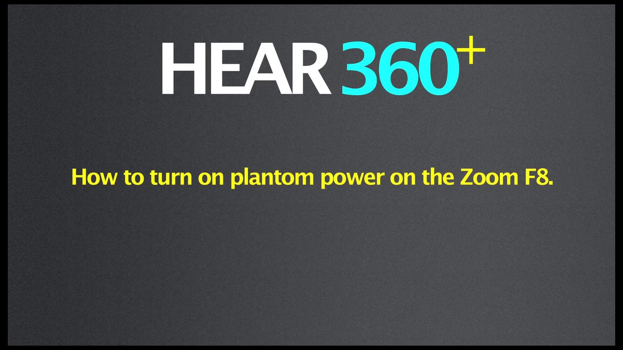 How to turn on Phantom Power on the Zoom F8. - YouTube