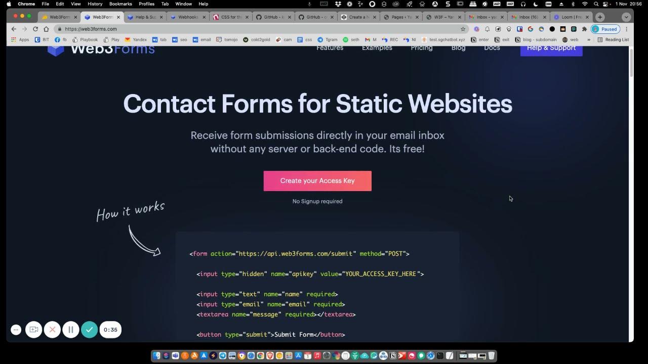 Web3forms - cheap, light and fast contact form for your website - YouTube