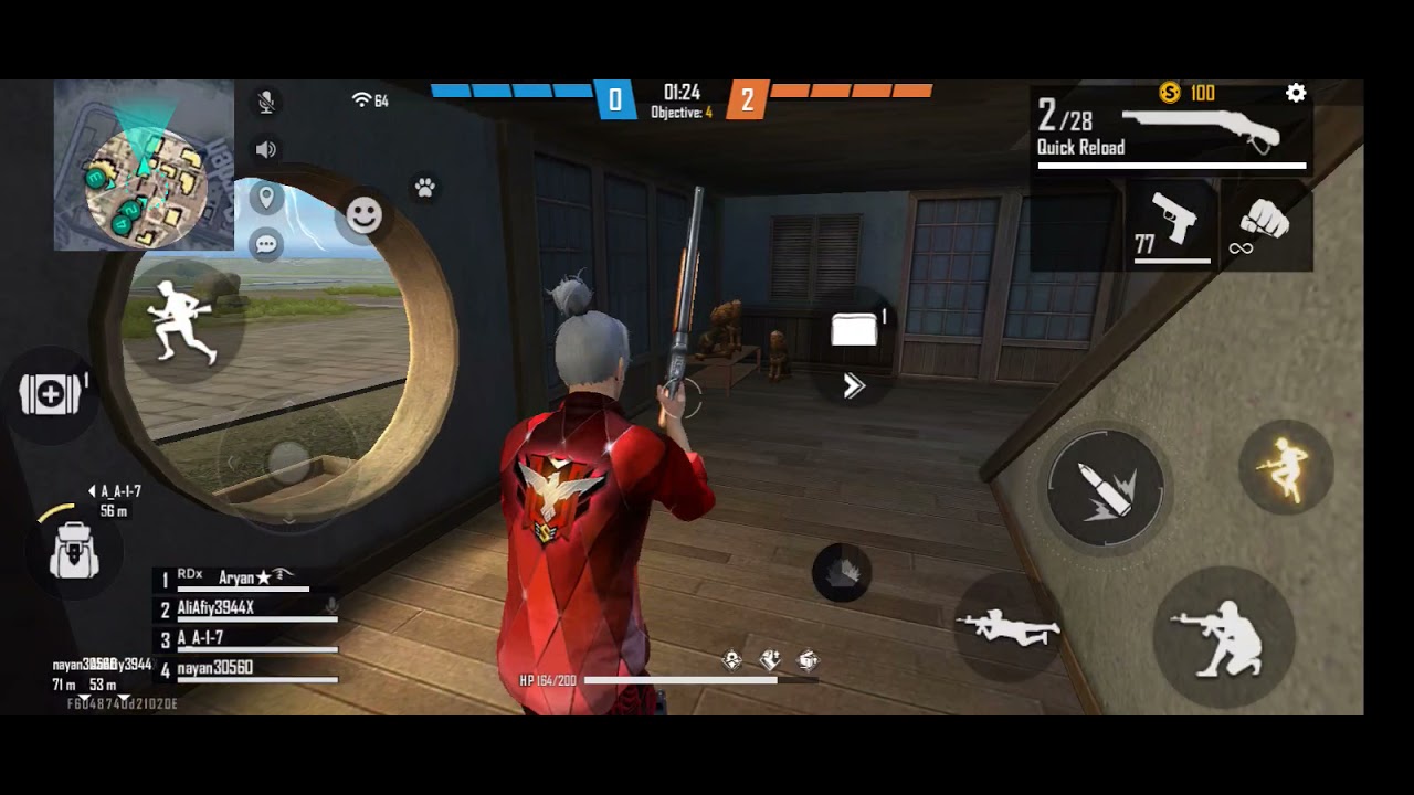 free fire ka best video 1vs4 - YouTube