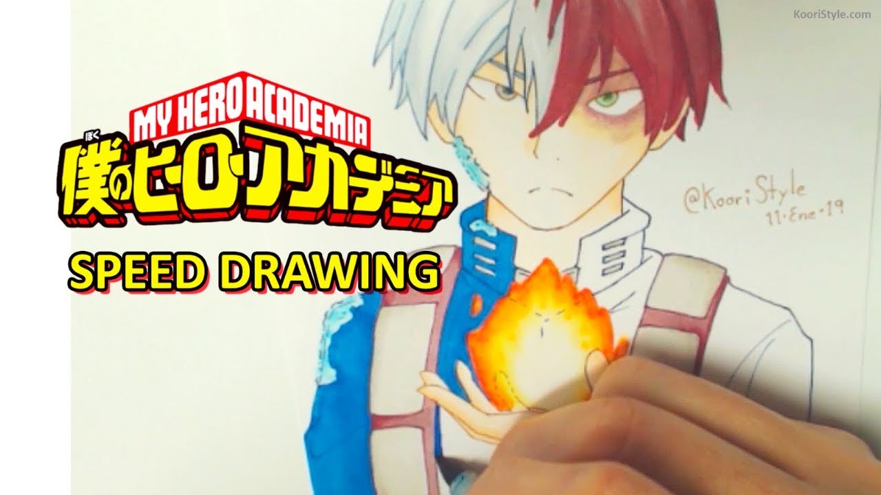 【Speed Drawing】 My Hero Academia: Todoroki Shouto ♥ - YouTube
