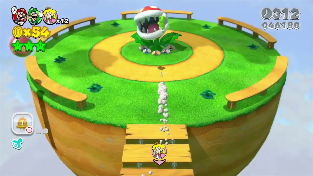 Super Mario 3D world 1-3 Mount Beanpole, Course Clear - YouTube