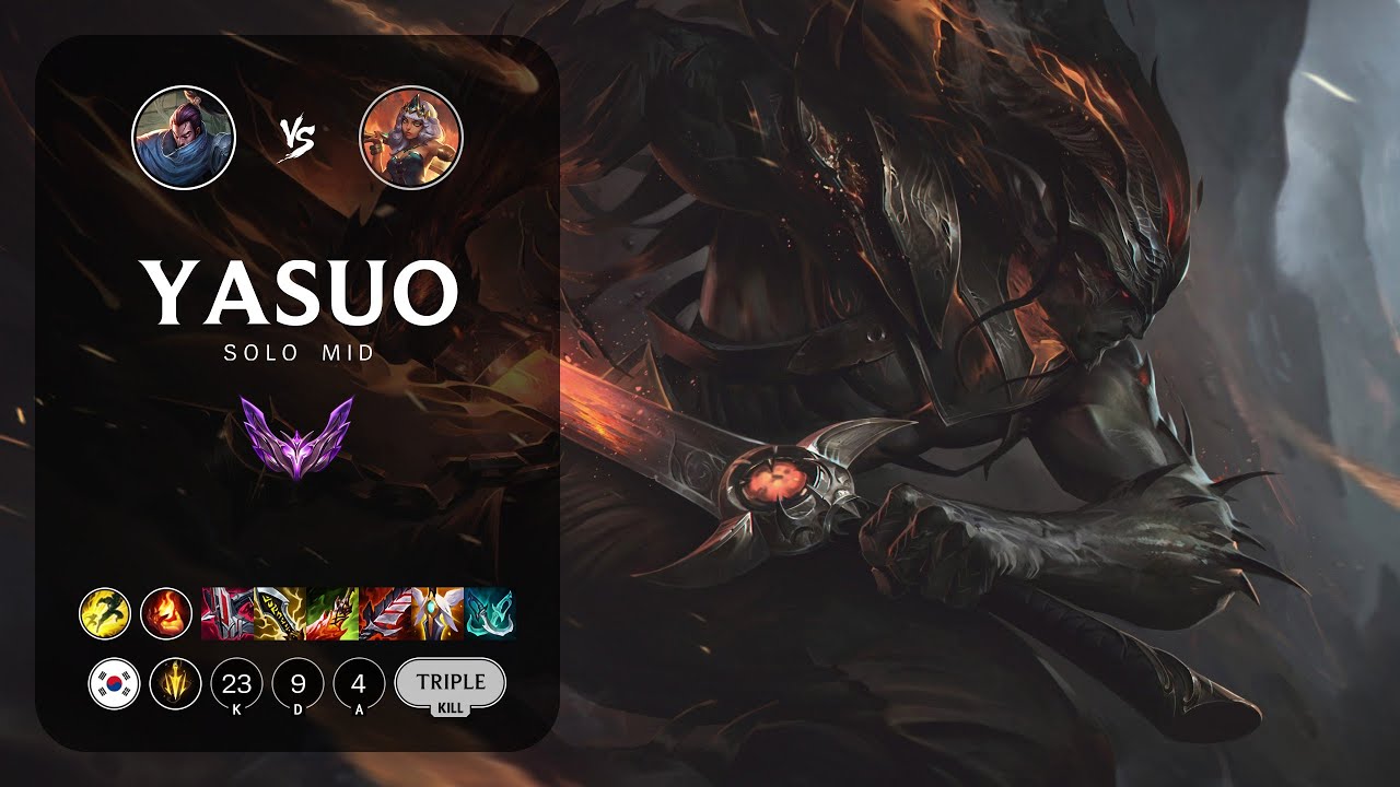 Yasuo Mid vs Qiyana - KR Master Patch 13.7 - YouTube