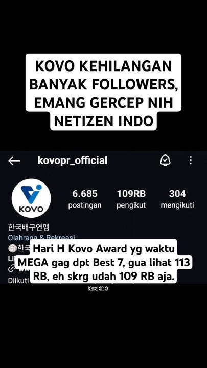 KOVO KEHILANGAN BANYAK FOLLOWERS #volleyball #megawatihangestri #redsparks #olahraga #fyourpage ...