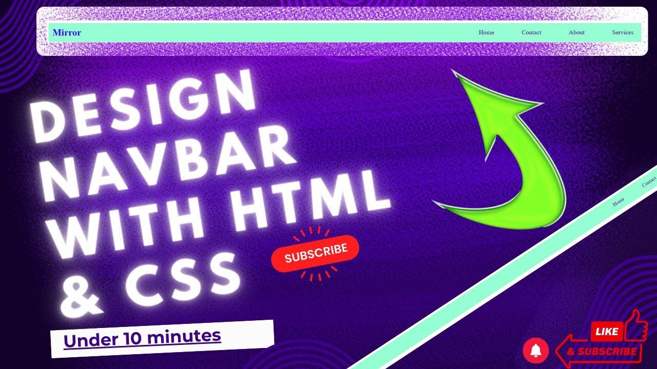 Create a Modern Navbar with Just HTML and CSS - YouTube