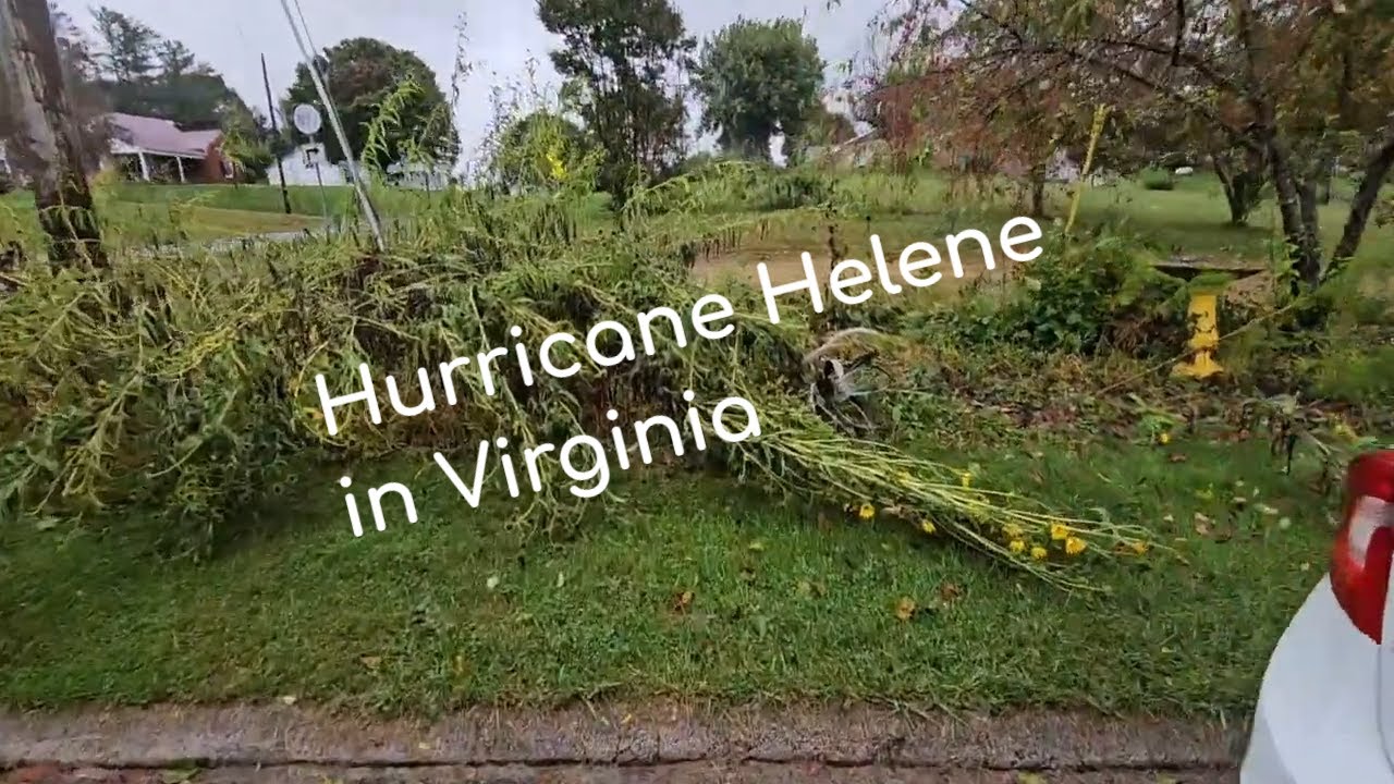 Hurricane Helene in Virginia--that last part sent me inside! - YouTube