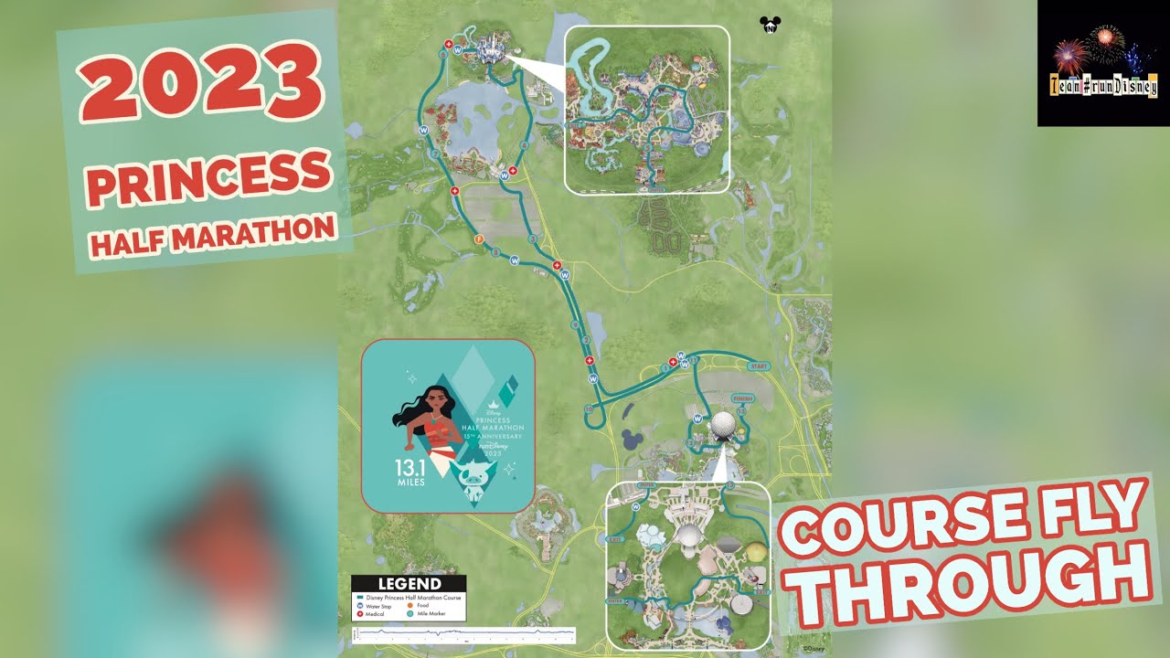 2023 runDisney Princess Half Marathon Course Flyover - YouTube