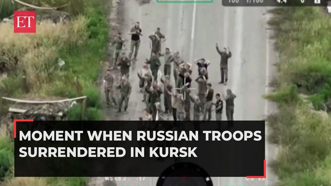 Moment when Russian troops surrendered in Kursk, Ukrainian military ...