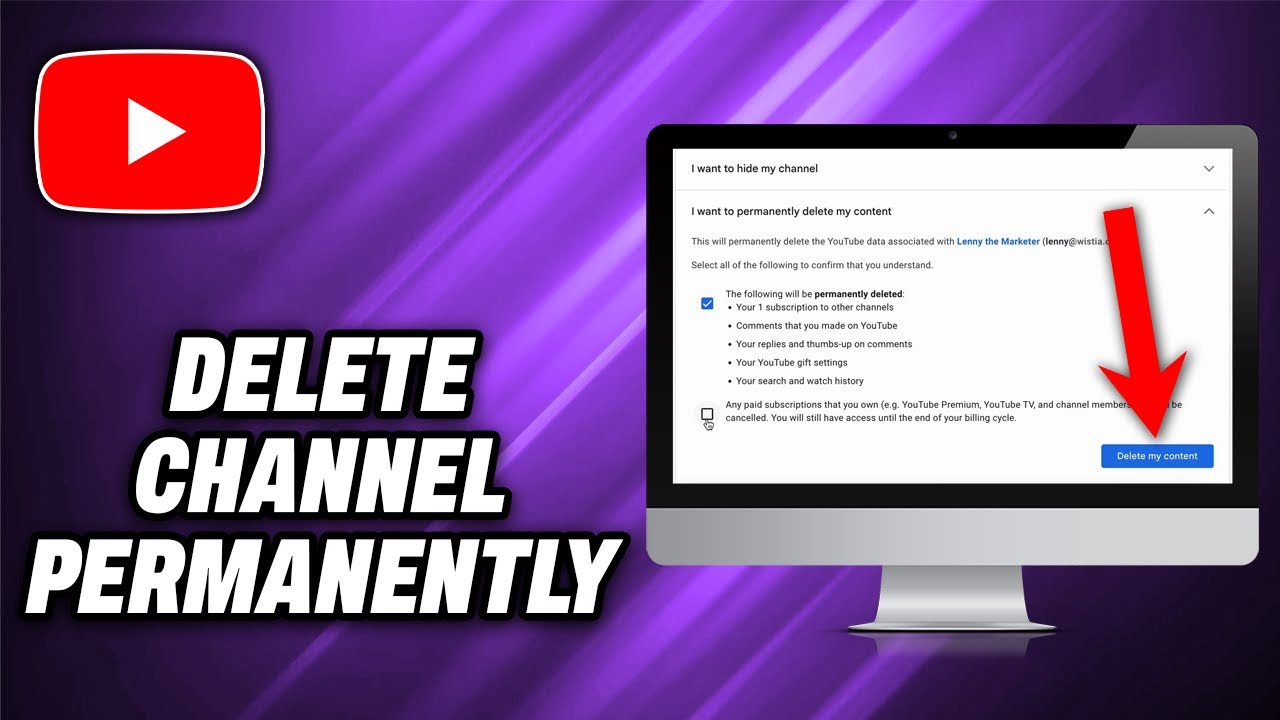 How To Delete YouTube Channel Permanently - Quick Help - YouTube