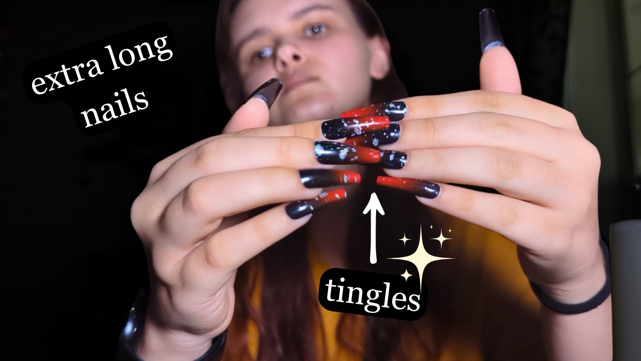 EXTRA long NAILS | Tapping and Scratching with Long Nails ASMR - YouTube