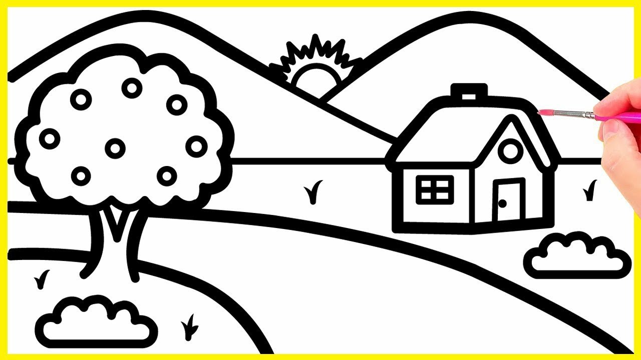 Natural Landscape Images Drawing, Coloring and Painting For Kids ...