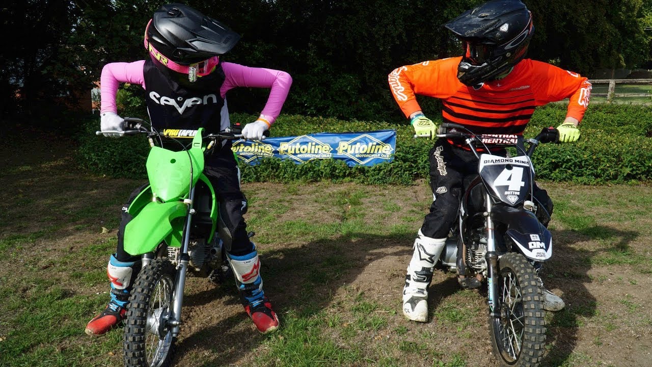 ULTIMATE PIT BIKE BATTLE ON BACK YARD TRACK !!! - YouTube