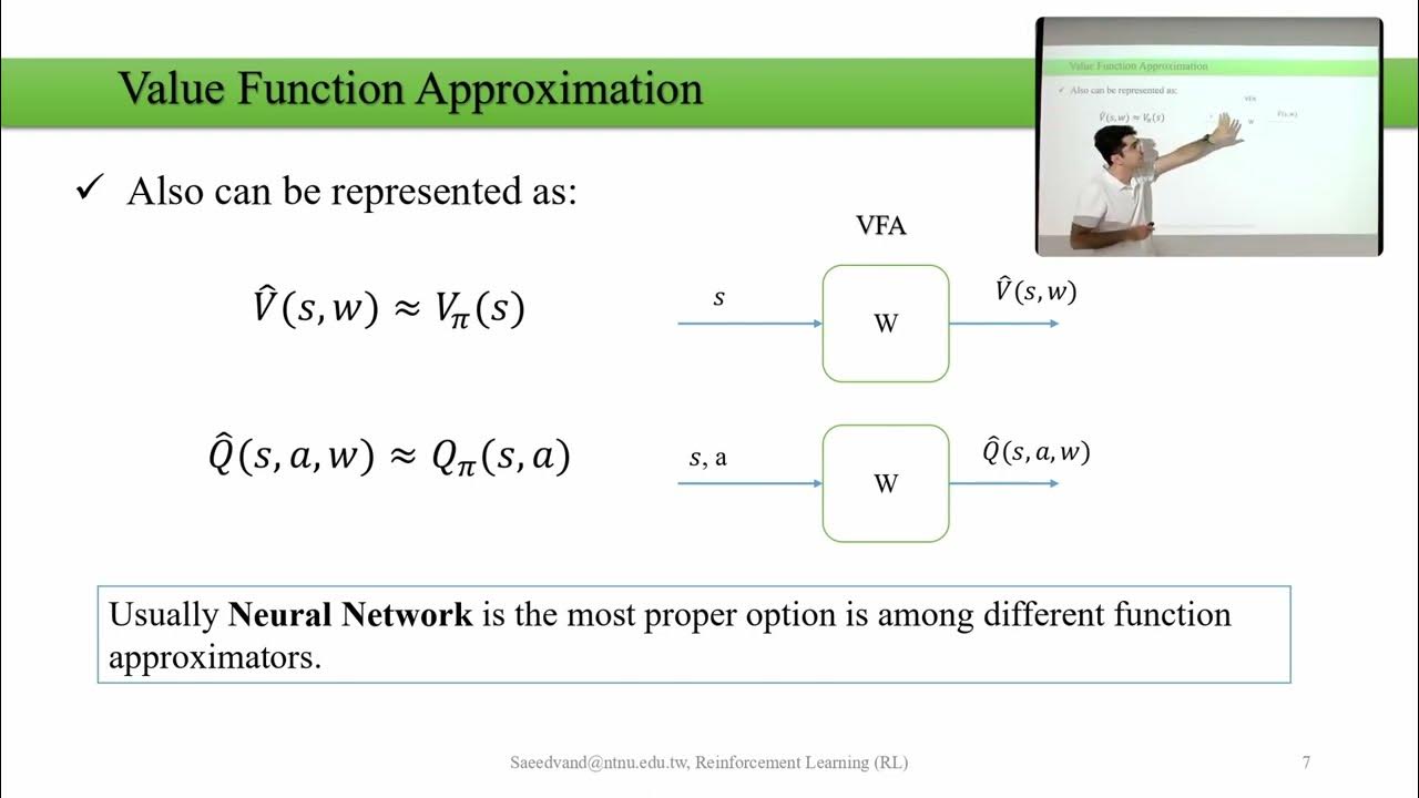 RL CH7 - Value Function Approximation (VFA) - YouTube