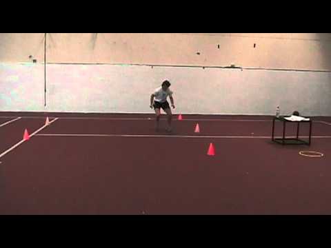 cone shuffle slalom - YouTube
