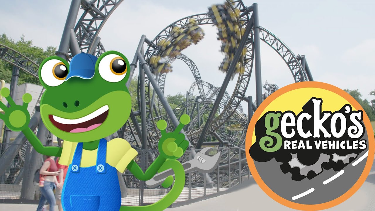 Gecko And The Rollercoaster | Gecko's Real Vehicles | Educational ...