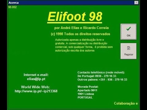 PC - Elifoot 98 - Revivendo um clássico - YouTube