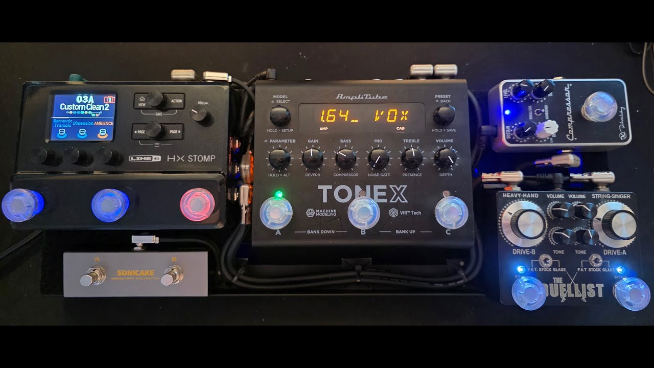 HX Stomp / Tonex Pedalboard Build - YouTube