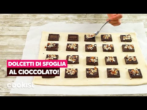 Quadratini di pasta sfoglia al cioccolato: bastano pochi ingredienti ...