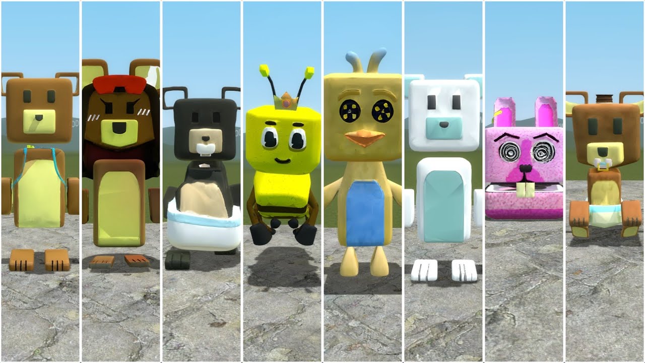 I found all the Characters Super Bear Adventure in Gmod Maze - YouTube