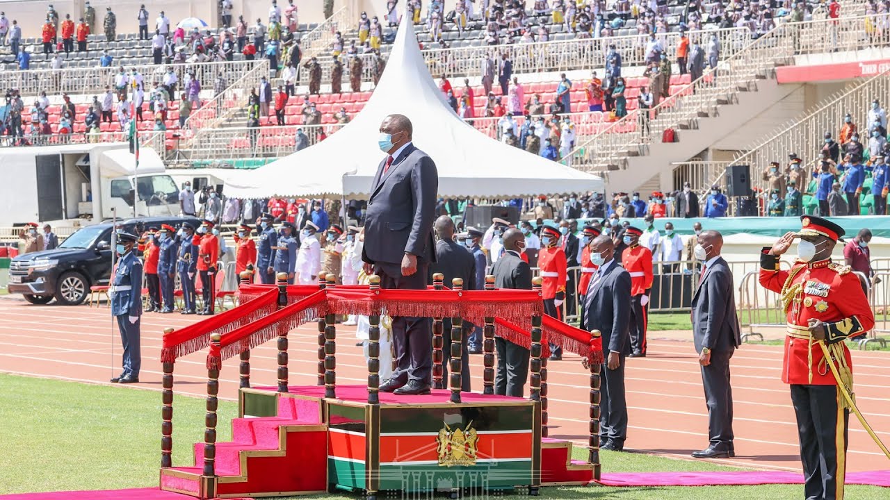 PRESIDENT UHURU ENJOYS AMAZING TROOPING OF THE COLOUR BY THE GILGIL ...