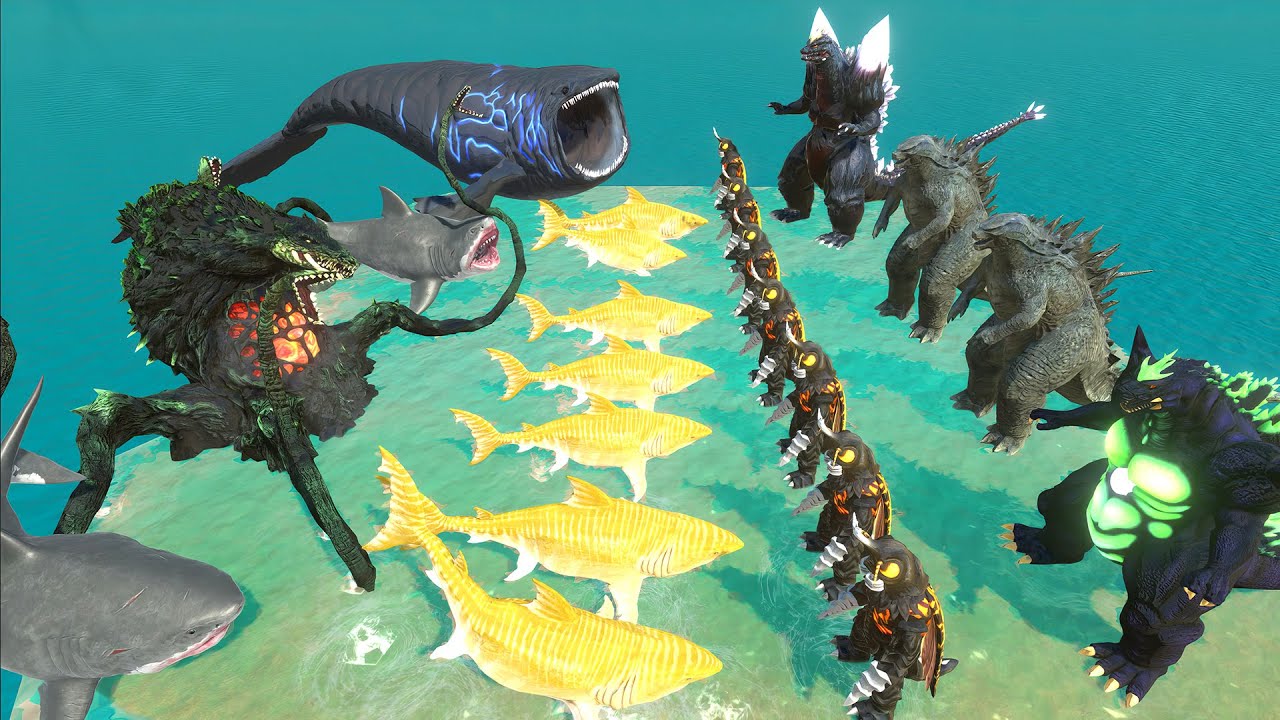 Aquatics Battle - Evolution of The Bloop VS New Empire Team GODZILLA ...