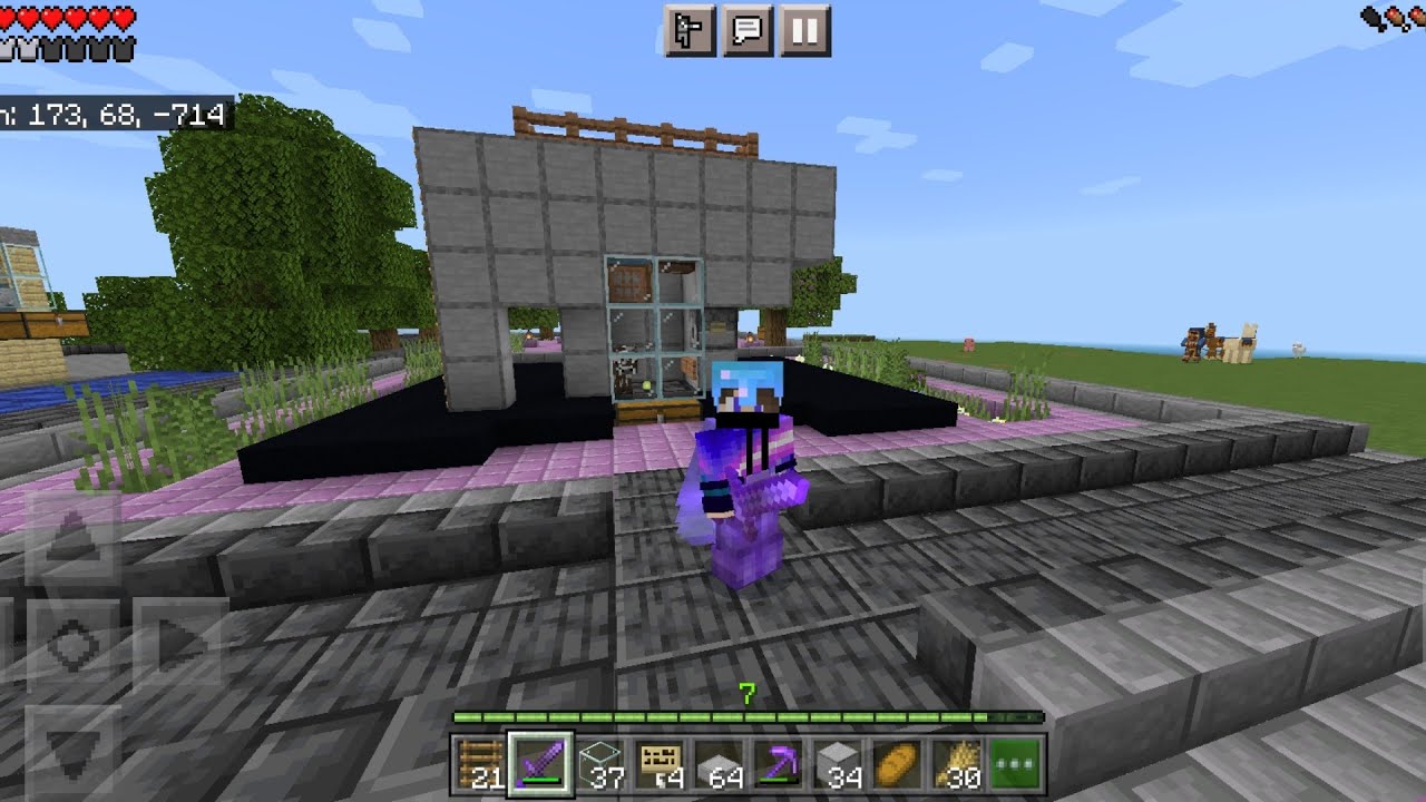 how to make cow farm in minecraft pe ! how to make leather farm in ...