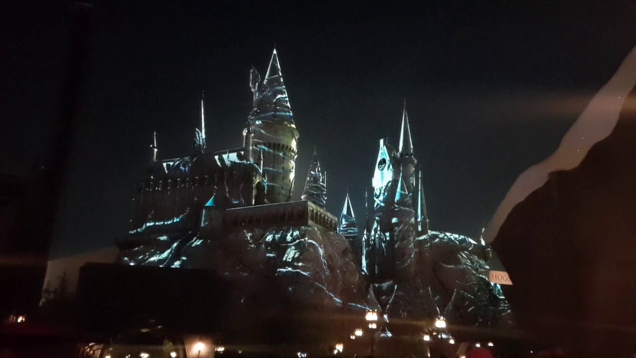 Wizarding World: Dark arts show at Hogwarts castle @Universal studios ...
