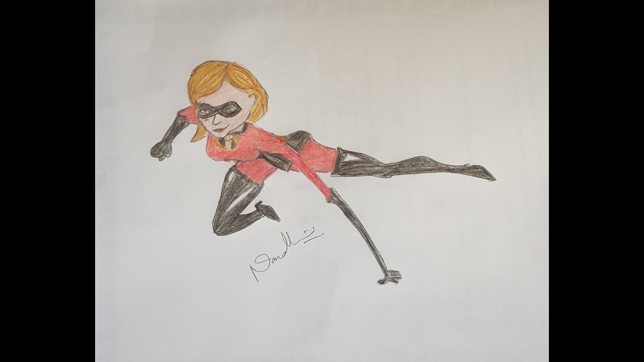 Incredibles - Helen Parr simple drawing - YouTube