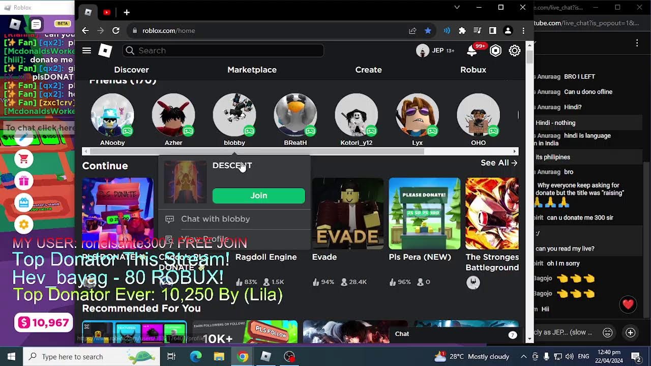 🔴LIVE🔴ROBLOX: PLS DONATE!! RAISING UNTIL 36K RAISED! @Roblox #roblox ...