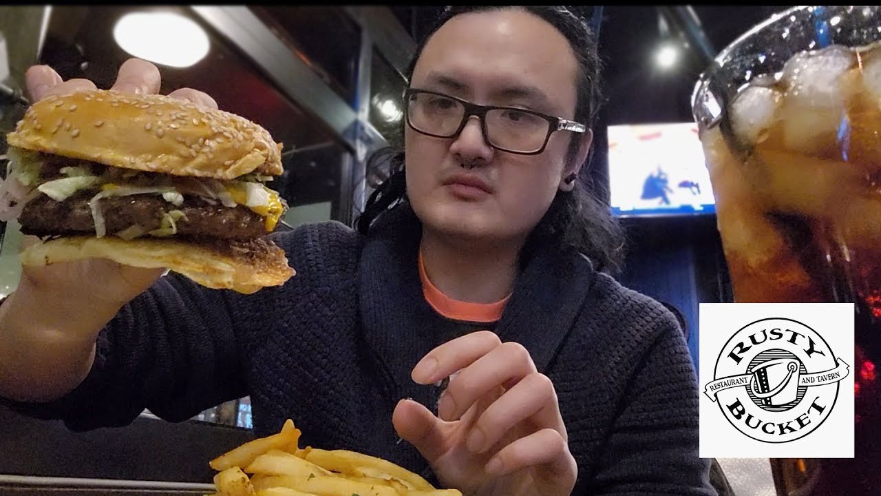 OG BURGER With Fries Review - RUSTY BUCKET - YouTube
