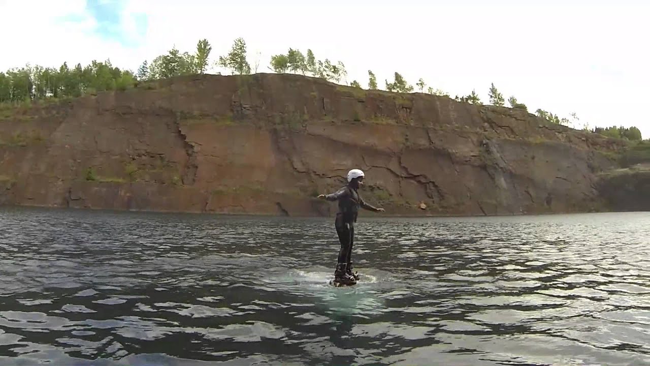 Flyboard at Chepstow quarry - YouTube